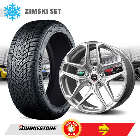 285/45 R21 SET Z BRIDGESTONE + MOMO RF04 SIL 5/112 + TPMS