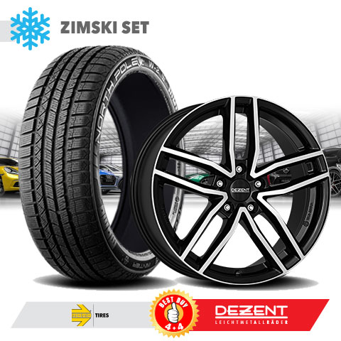 205/55 R16 SET Z MOMO + DEZENT TR BLK POL 5/112