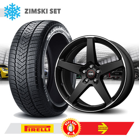 235/50 R19 SET Z PIRELLI + MOMO FIV MB POL 5/112