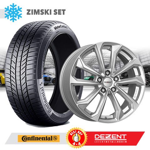 235/55 R18 SET Z CONTINENTAL + DEZENT KS SIL 5/114.3 + TPMS