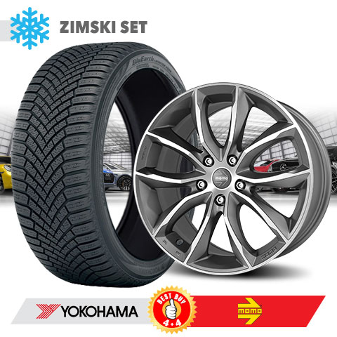 215/55 R16 SET Z YOKOHAMA + MOMO SJ MA POL 5/114.3 + TPMS