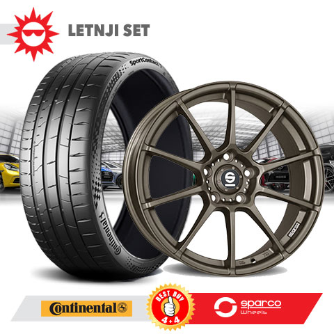 235/35 R19 SET CONTINENTAL + SPARCO ASSETTO GARA BRONZE 5/112