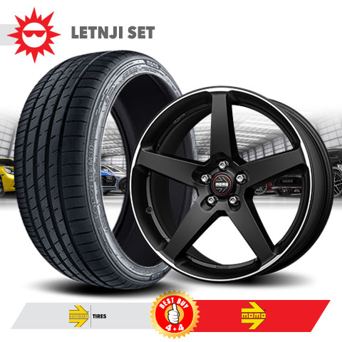 225/45 R17 SET MOMO + MOMO FIVE MB POL 5/112