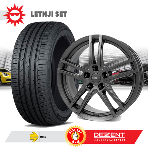 245/45 R19 SET MOMO + DEZENT TZ GM 5/112