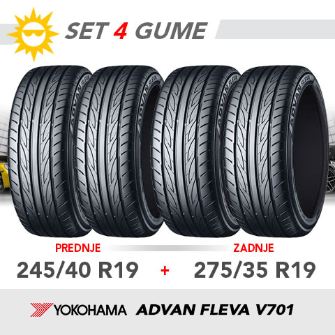 245/40 R19x2 + 275/35 R19x2 YOKOHAMA V701-SET 4 GUME