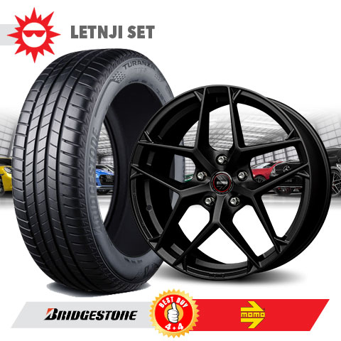 235/50 R19 SET BRIDGESTONE + MOMO RF07 SAN. BLK