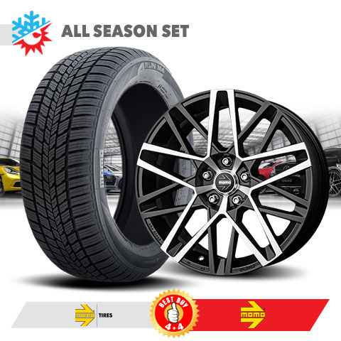 225/45 R18 SET ALL MOMO + MOMO AVE MB POL 5/120 + TPMS