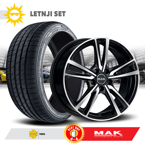 205/55 R16 SET MOMO + MAK ICONA BLK POL