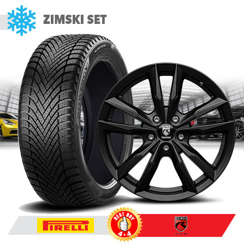 215/55 R17 SET Z PIRELLI + REDS FAS MB 5/100 + TPMS