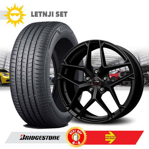 245/50 R19 SET BRIDGESTONE + MOMO RF07 SANB BLK 5/112 + TPMS