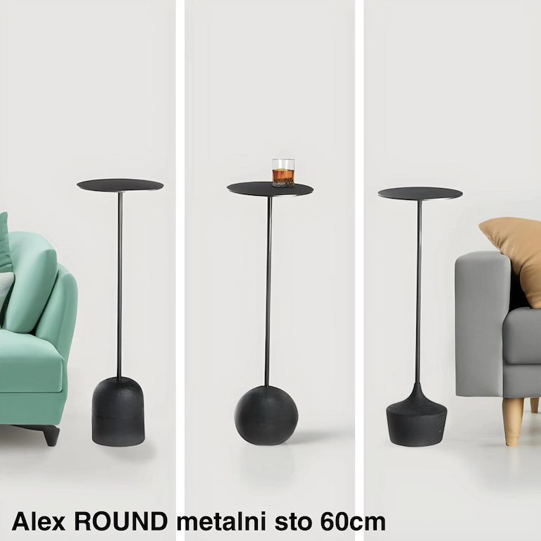 ALEX ROUND Metalni Sto 60cm