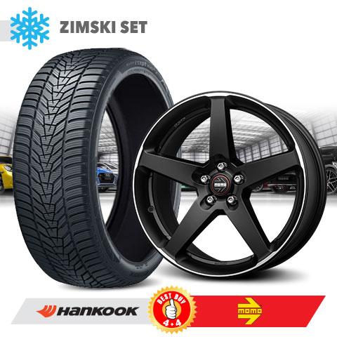 215/65 R17 SET Z HANKOOK + MOMO FIV MB POL 5/114.3 + TPMS