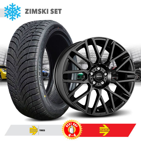 215/55 R17 SET Z MOMO + MOMO REV MB 5/100 + TPMS