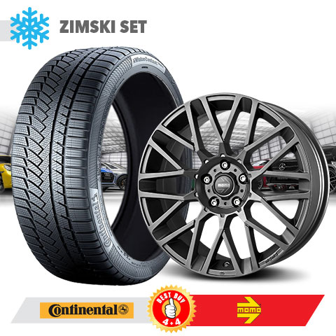 225/50 R17 SET Z CONTINENTAL + MOMO REV MA 5/112