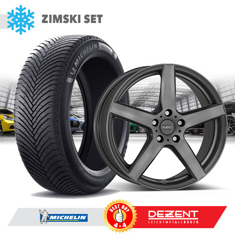 185/65 R15 SET Z MICHELIN + DEZENT TY GM 4/100 + TPMS