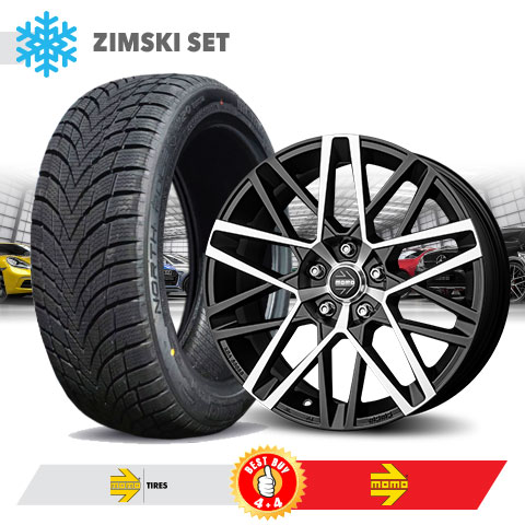 215/55 R17 SET Z MOMO + MOMO AVE MB POL 5/100 + TPMS