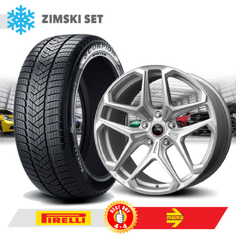 285/40 R21 SET Z PIRELLI + MOMO RF04 HYB SIL 5/112