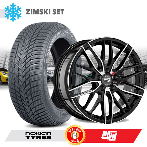 235/55 R18 SET Z NOKIAN + MSW 72 GB POL 5/114.3 + TPMS