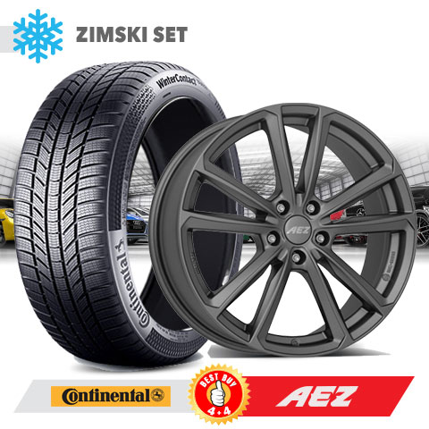 235/55 R18 SET Z CONTINENTAL + AEZ TIO GM 5/112