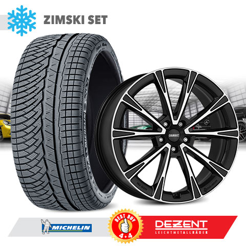 245/45 R18 SET Z MICHELIN ZP + DEZENT AR BP 5/112 + TPMS