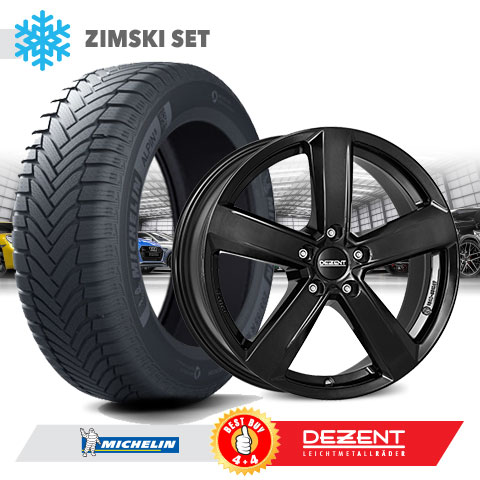 225/45 R17 SET Z MICHELIN + DEZENT TU BLK 5/112