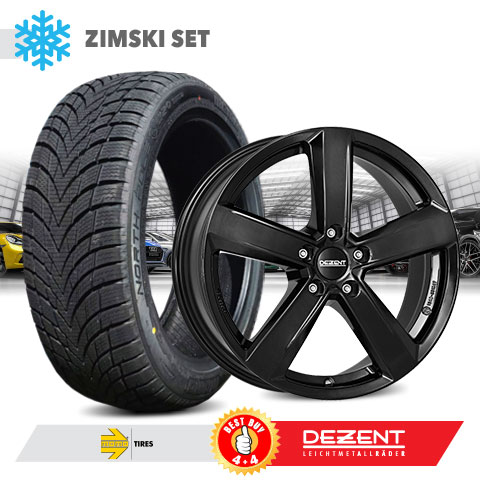 215/65 R17 SET Z MOMO + DEZENT TU BLK 5/112