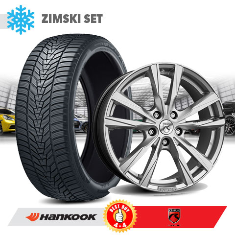 225/65 R17 SET Z HANKOOK + REDS FAS SIL 5/114.3 + TPMS