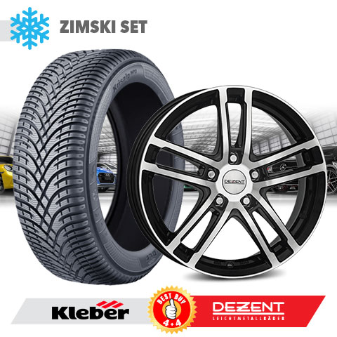 215/50 R18 SET Z KLEBER + DEZENT TZ BLK POL 5/112