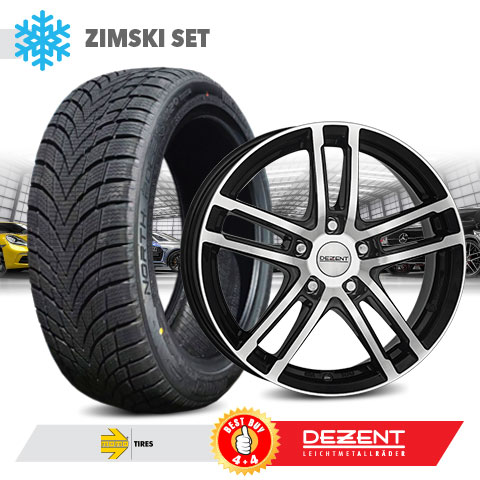 245/45 R18 SET Z MOMO + DEZENT TZ BLK POL 5/112