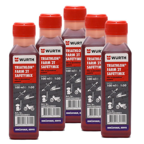 WURTH TRIATHLON FARM 2T SAFETIMIX 100ml
WURTH TRIATHLON FARM 2T SAFETIMIX 100ml