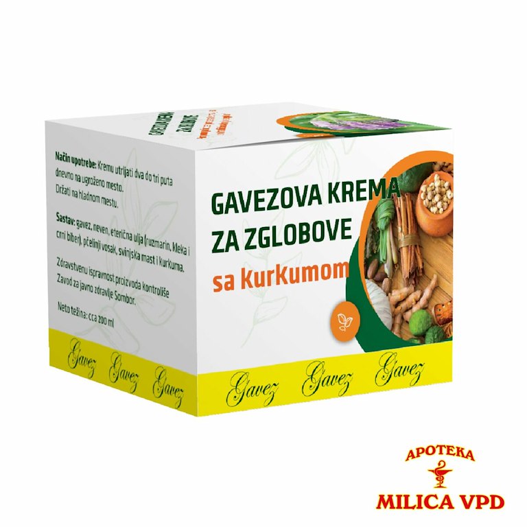 Gavezova krema za zglobove sa kurkumom 200ml