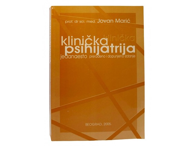 Klinička psihijatrija - Jovan Marić