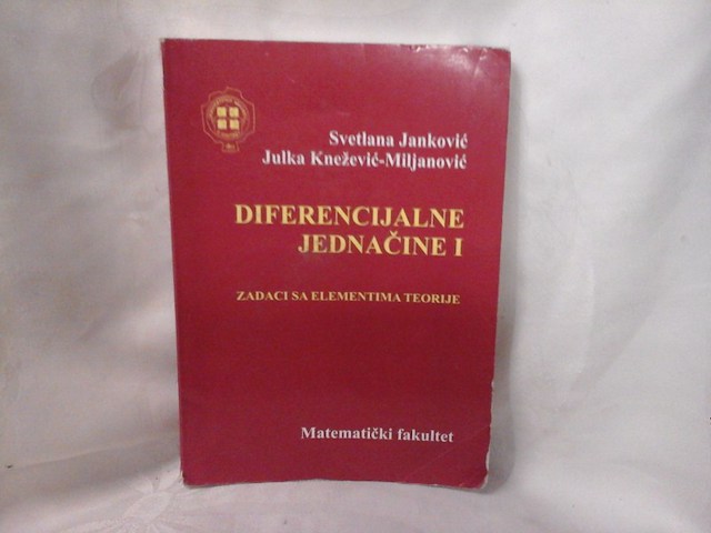 Diferencijalne jednačine I Svetlana Janković