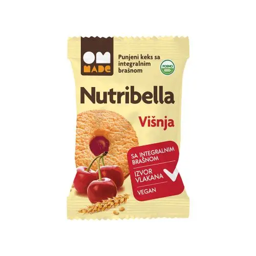 Om Made Keks sa voćnim punjenjem Nutribella, Višnja, 50g