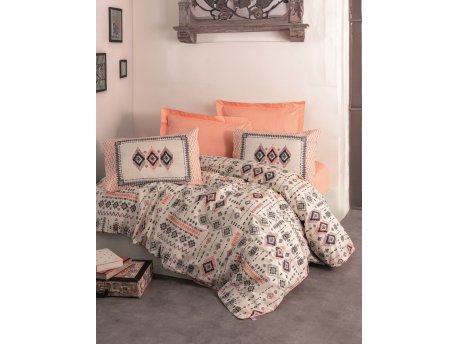 L`ESSENTIEL MAISON Ranforce posteljina (160x220) Kateri Salmon