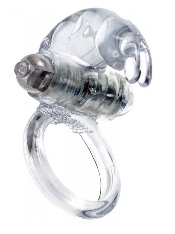 Rabbit Vibro CockRing Clear Vibro Prsten