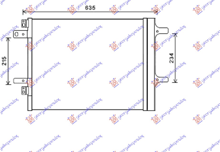 HLADNJAK KLIME BENZIN/DIZEL (525x415x16)OPEL ASTRA L (2021-) (OEM: 9677145480, 9817334080, 9827450180)