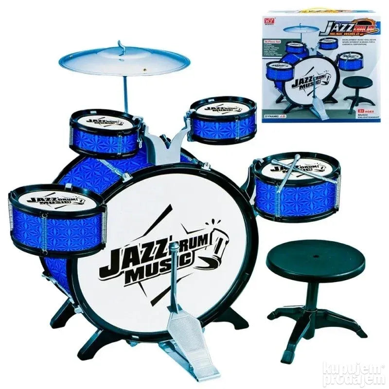 Bubnjevi Jazz Drum – igracka za decu plavi