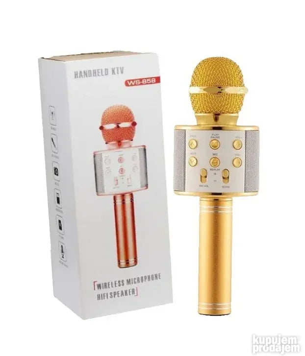 Karaoke mikrofon sa bluetooth zvučnikom 858-2k