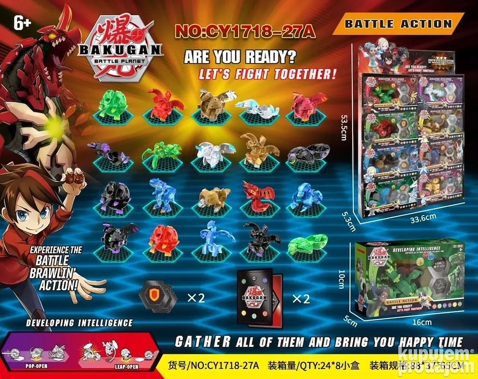 Bakugan set od 8 bakugana