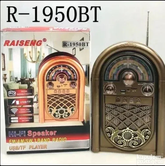 Retro prenosni radio – bluetooth TF USB – R-1950BT