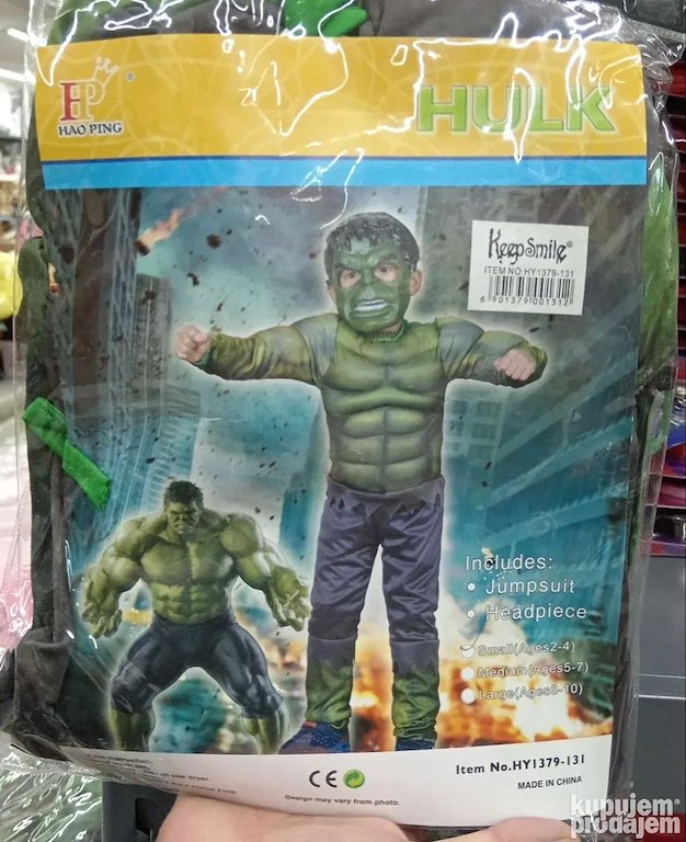 HULK kostim za maskembal