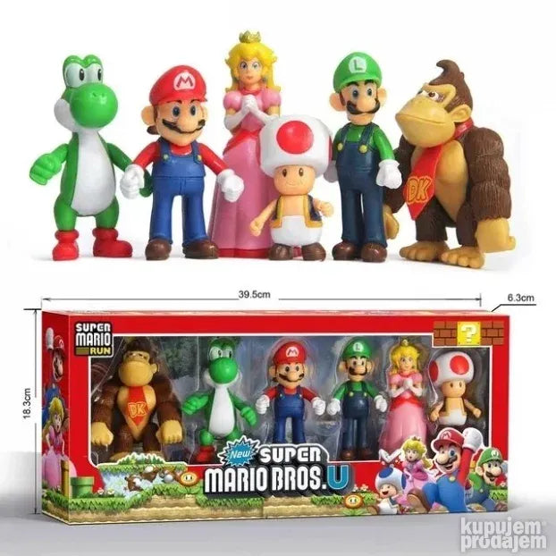 SUPER MARIO druzina SET od 6 kvalitetnih figura igracke