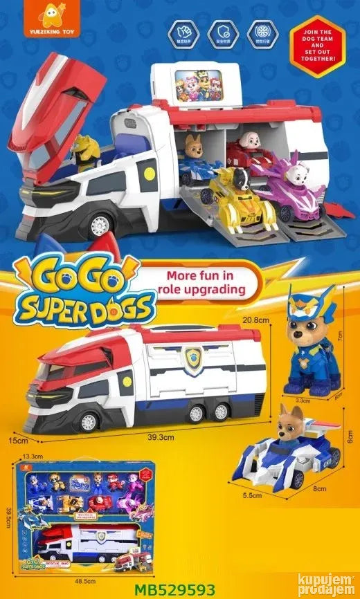 NOVO! SUPER set 4 Patrolne šape + Kamion+ dodaci