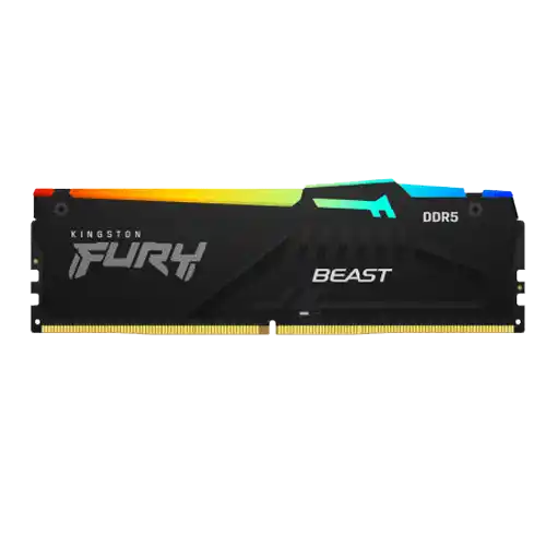 Memorija DDR5 32GB (2x16GB) 6000MT/s Kingston Fury Beast RGB KF560C40BBAK2-32