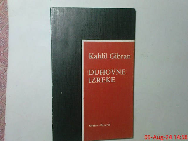 KAHIL  GIBRAN  -  DUHOVNE IZREKE