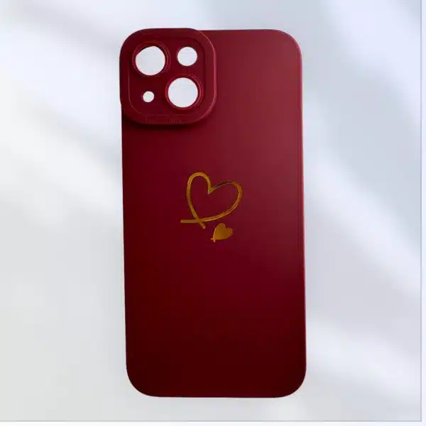 Maska color heart za iPhone 15 bordo