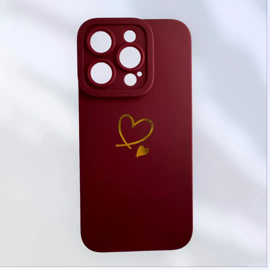 Maska color heart za iPhone 15 pro bordo