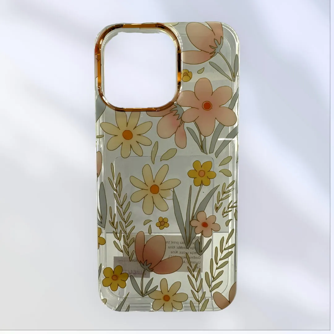 Maska print transparent za iPhone 11 yellow flower