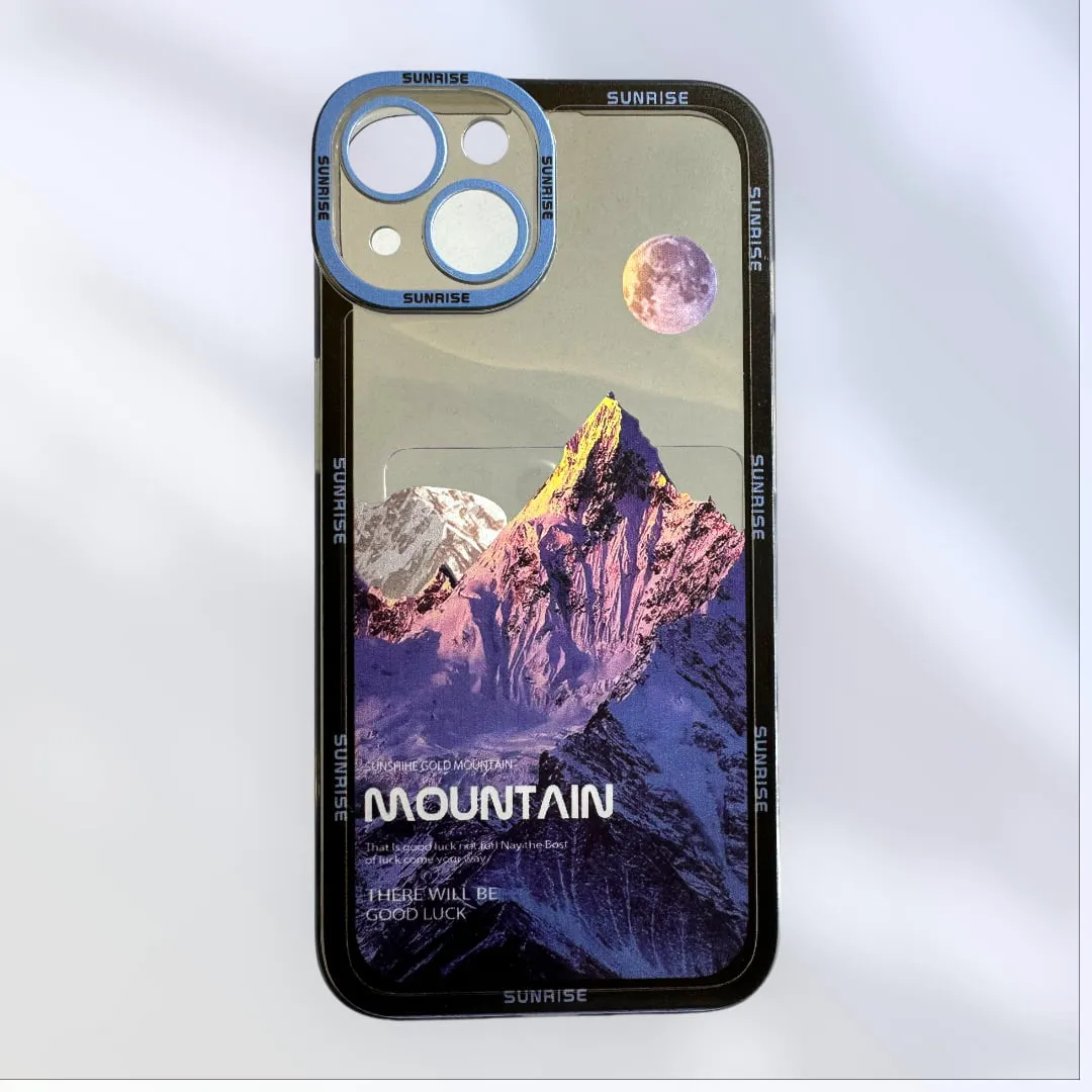 Maska mountain print za iPhone 13 plava